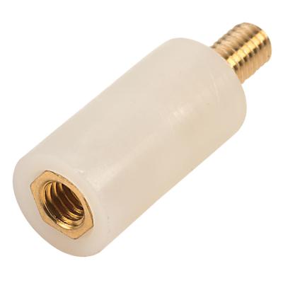 China Brass Nylon Pillars Round M6 Plastic Standoff Spacers Isolation Distance Bolt for sale