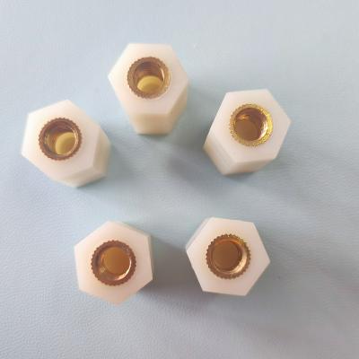 China Brass M6 Hex Standoff Isolation Distance Bolts Hexagonal Nylon Pillar ISO 9001 for sale