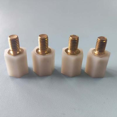 China Nylon Hex Pillar Pillar M6 Brass UL94 V-2 Isolation Distance Bolt for sale