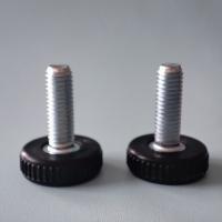 China M8X25mm Flat Knurled Thumb Screws Brass PA66 Plain Finish DIN ANSI JIS Standard for sale