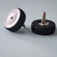 China Knurled Flat Head Thumb Screw Mill steel PA66 Hand Tighten / Hand Spin Screw for sale
