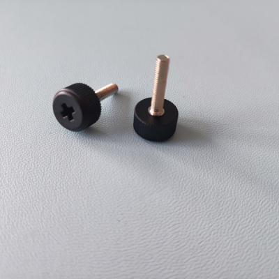 China Mill Steel PA66 M3 Knurled Thumb Screw Cross Head M3x15mm Screw Customized for sale