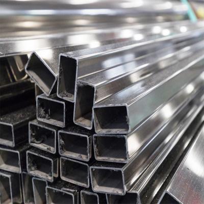 China 304L Stainless Steel Square Pipe Hairline Surface 20*20 SS304 Construction for sale