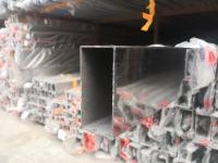 China 201 Polish Surface Stainless Rectangular Tubing , Industrial Steel Pipe HL Finished for sale