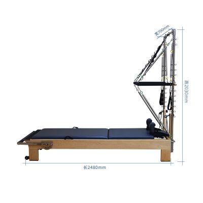 China Half Height Dual Use Pilates Frame Two In One Fitness Equipment Maple Wood 2480mm 680mm for Gym for sale