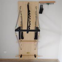 China Wood Pilates Spring Wall Unit Wall Mounted Spring Board Springboard Pilates Equipment for sale