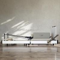 China Training Exercise Maple Folding Reformer Durable Wood Foldable Pilates Reformer for sale