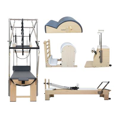 China Maple Wood Pilates Reformer Machine with Cadillac Tower Trapeze Wunda Chair Ladder Barrel 66 inch for sale