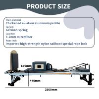 China Aluminum Alloy Pilates Reformer 2560x630x440mm for Commercial Home Studio Gym for sale