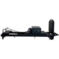 China Custom Black Aluminum Pilates Reformer 2450x630x280mm Fully Stocked for Home Commercial Studio for sale