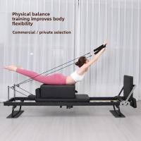 China Dual Purpose Large Steel Frame Pilates Reformer Foldable Home Fitness Equipment with Latex Springs for sale