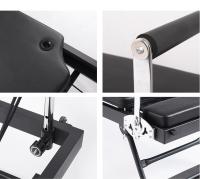 China Dual Purpose Large Steel Frame Pilates Reformer Foldable Home Fitness Equipment with Latex Springs for sale