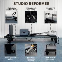 China Jaalee Custom Commercial Aluminum Pilates Reformer 2480x580x380mm Eco Friendly Fitness Equipment for sale