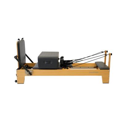 China Commercial Durable Wood Pilates Reformer 2540x680x400mm Portable Home Yoga Studio Exercise Equipment for sale