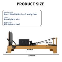 China Commercial Durable Wood Pilates Reformer 2540x680x400mm Portable Home Yoga Studio Exercise Equipment for sale