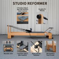 China Jaalee Commercial Beech Wood Pilates Reformer 2250x630x300mm Eco Friendly Studio Equipment for sale
