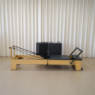 China Wooden Standard Pilates Reformer 2250x630x300mm for Studio Fitness Training OEM ODM for sale