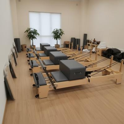 China Custom Color Commercial Pilates Reformer Maple Wood 2250x630x300mm Jaalee for sale