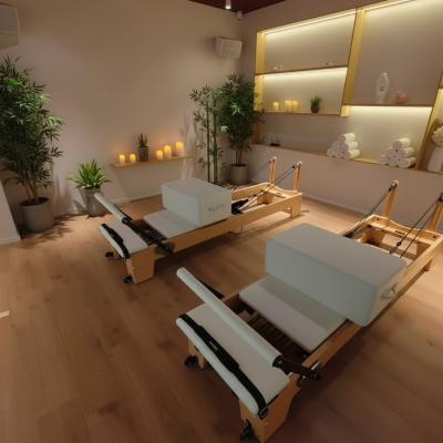 China Commercial Beech Wood Pilates Reformer 2250x630x300mm with Jumpboard for Studio for sale