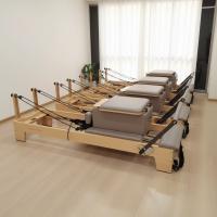 China Commercial Pilates Reformer 2250x630x300mm Adjustable Bed Maple Wood Professional Fitness Equipment for Home Studio Gym for sale