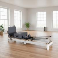 China Portable Pilates Reformer Aluminum Folding Core Bed 235x68x29cm PU for Studio for sale