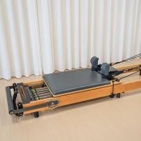China Folding Wood Pilates Reformer 237x61x28cm Maple Oak for Home Gym Studio for sale