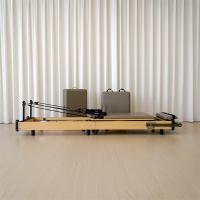 China Foldable Plywood Pilates Reformer Machine 237x61x28cm for Home Gym Yoga Fitness Bodybuilding CE Certified for sale