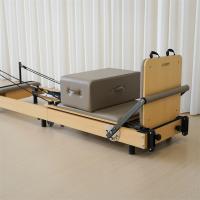 China Foldable Wood Pilates Reformer 237x61x28cm Portable Home Eco Friendly Professional Fitness Equipment for sale