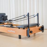 China Wooden Adjustable Folding Pilates Reformer 237x61x28cm Portable Home Gym Fitness Equipment for sale