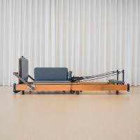 China Wooden Adjustable Folding Pilates Reformer 237x61x28cm Portable Home Gym Fitness Equipment for sale