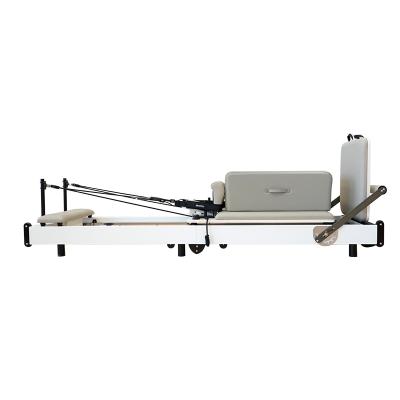 China Jaalee Wood Pilates Reformer 237x61x28cm Custom Color Foldable Equipment Kit with Mat Towel for sale