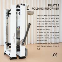 China Jaalee Wood Pilates Reformer 237x61x28cm Custom Color Foldable Equipment Kit with Mat Towel for sale
