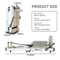 China Jaalee Wood Pilates Reformer 237x61x28cm Custom Color OEM Eco Friendly Home Yoga Studio for sale