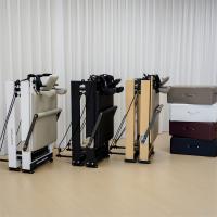 China Foldable Commercial Grade Wooden Pilates Reformer 237x61x28cm Custom Logo for Studios for sale