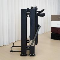 China Luxury Foldable Wooden Pilates Reformer 237x61x28cm Portable Gym Equipment Beige for sale