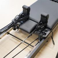 China Luxury Foldable Wooden Pilates Reformer 237x61x28cm Portable Gym Equipment Beige for sale