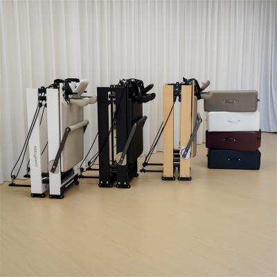 China Jaalee Plywood Foldable Pilates Reformer 237x61x28cm Home Fitness Machine for sale