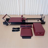 China Jaalee Adjustable Folding Pilates Reformer 237x61x28cm Beech Plywood Home Yoga Studio for sale