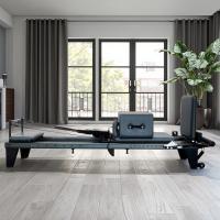 China Jaalee Commercial Aluminum Pilates Reformer 2480x580x380mm Black Infinite Footbar High Visibility for sale