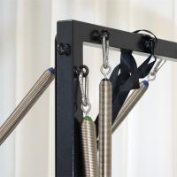 China Black Aluminum Alloy Pilates Reformer with Half Tower Square Box for Studio Use for sale