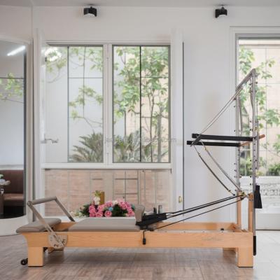 China Maple Wood Pilates Reformer Tower with Half Trapeze 2480x680x2015mm Custom Color for sale
