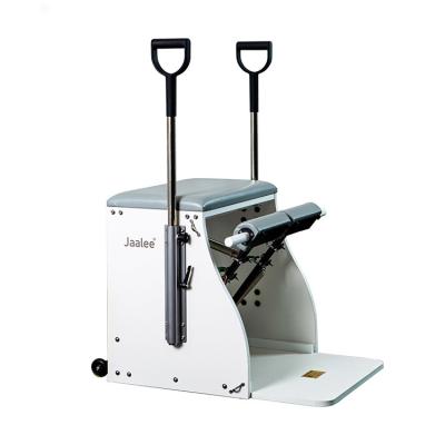 China Beech Painted White Wunda Chair Solid Wood Pilates Reformer 750x600x1100mm for sale