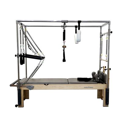 China Multifunctional Cadillac Reformer Machine Elevated Wood Bed Combo With Trapeze For Pilates for sale
