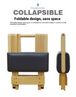 China Jaalee Portable Folding Pilates Chair 40x40x47.5cm Wooden Yoga Stool Bench for Gym for sale