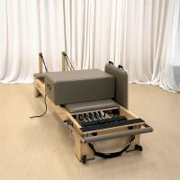 China Durable Maple Wood Pilates Reformer 2480x680x350mm Custom Logo for Studio Yoga Training for sale