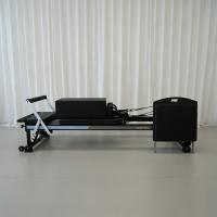 China Professional Pilates Reformer Aluminum Alloy 2560x630x440mm Custom Logo Leather Color Studio for sale