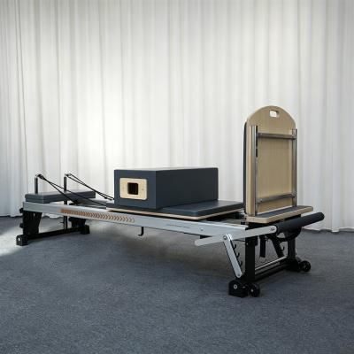 China Aluminum Alloy Pilates Reformer 2560x630x440mm Portable Home Studio Gym Equipment for sale