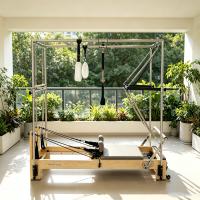 China 3 in 1 Wooden Cadillac Reformer Pilates Machine 2250mm for Fitness Yoga Stretching for sale