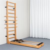 China Two-Way Sliding Ladder Pilates Equipment Durable Beech Wood Stand 1830x980x2130mm for Studio Use for sale