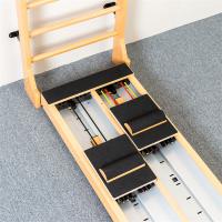 China Jaalee Dual-Track Pilates Reformer Wall-Mounted Gym Ladder 1830mm Beech Wood Durable Two-Way Sliding for sale
